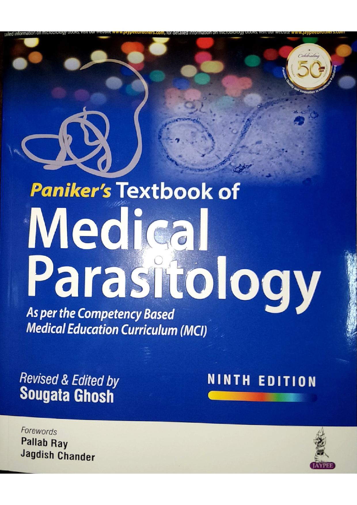 Buy Paniker's Textbook Of Medical Parasitology 9/Edition
